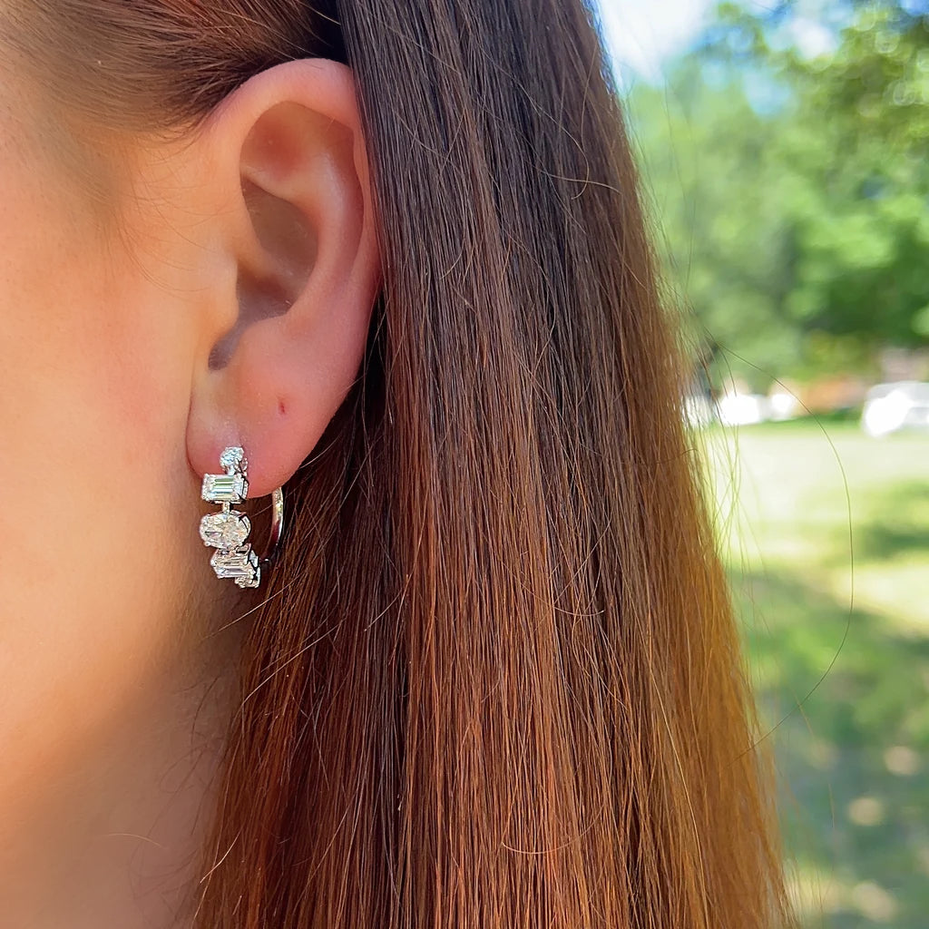 Lab-Grown Mix Shape Huggies – Dallas Diamond Bar