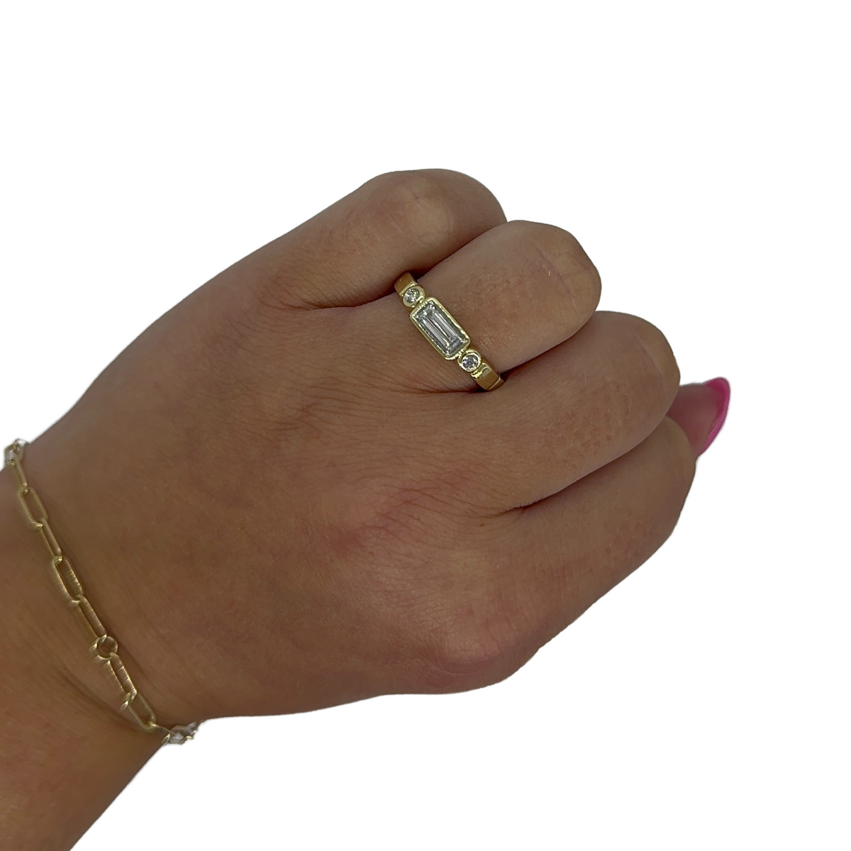 Deco Bezel Stackable Band – Dallas Diamond Bar