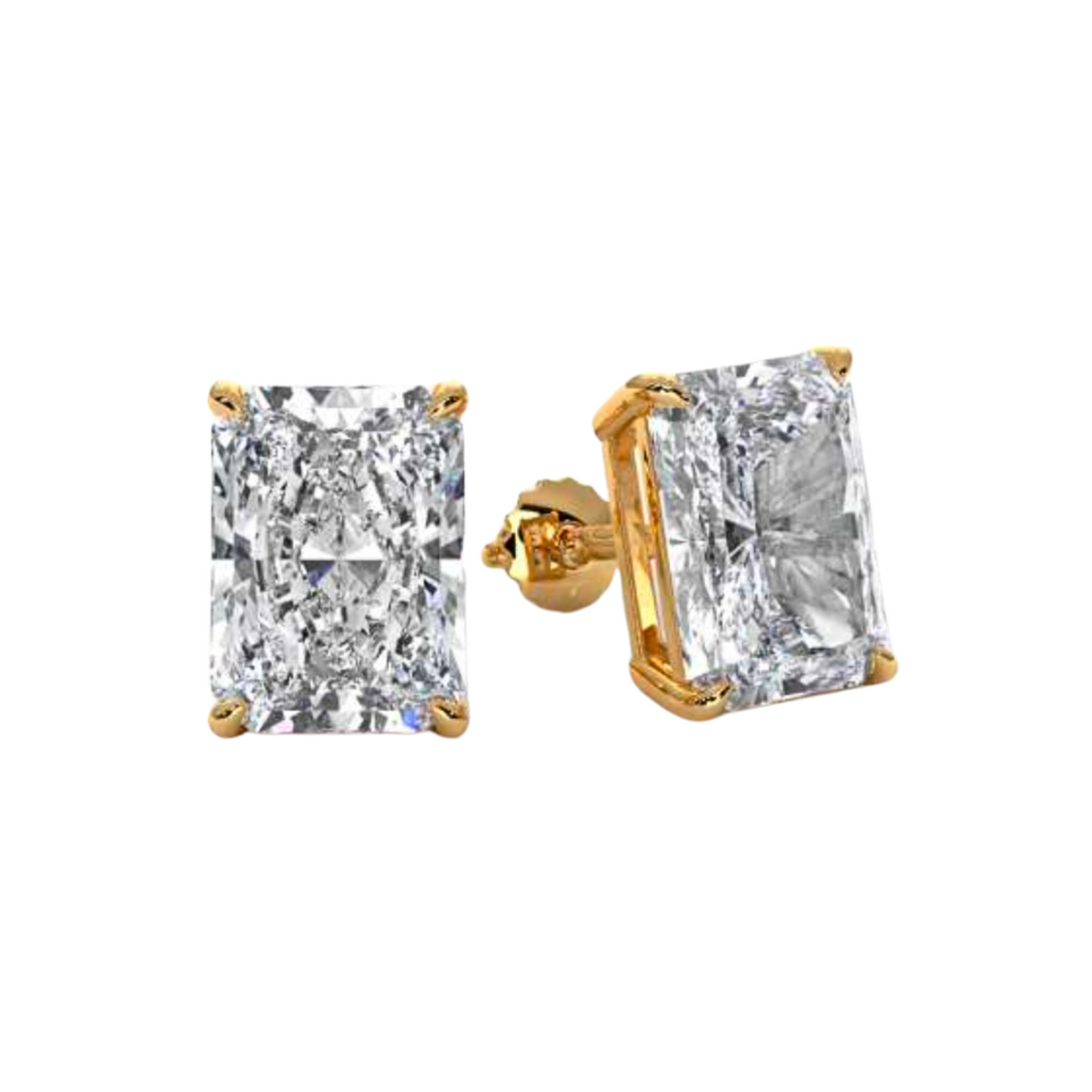 Lab-Grown Radiant Cut Diamond Stud Earrings – Dallas Diamond Bar
