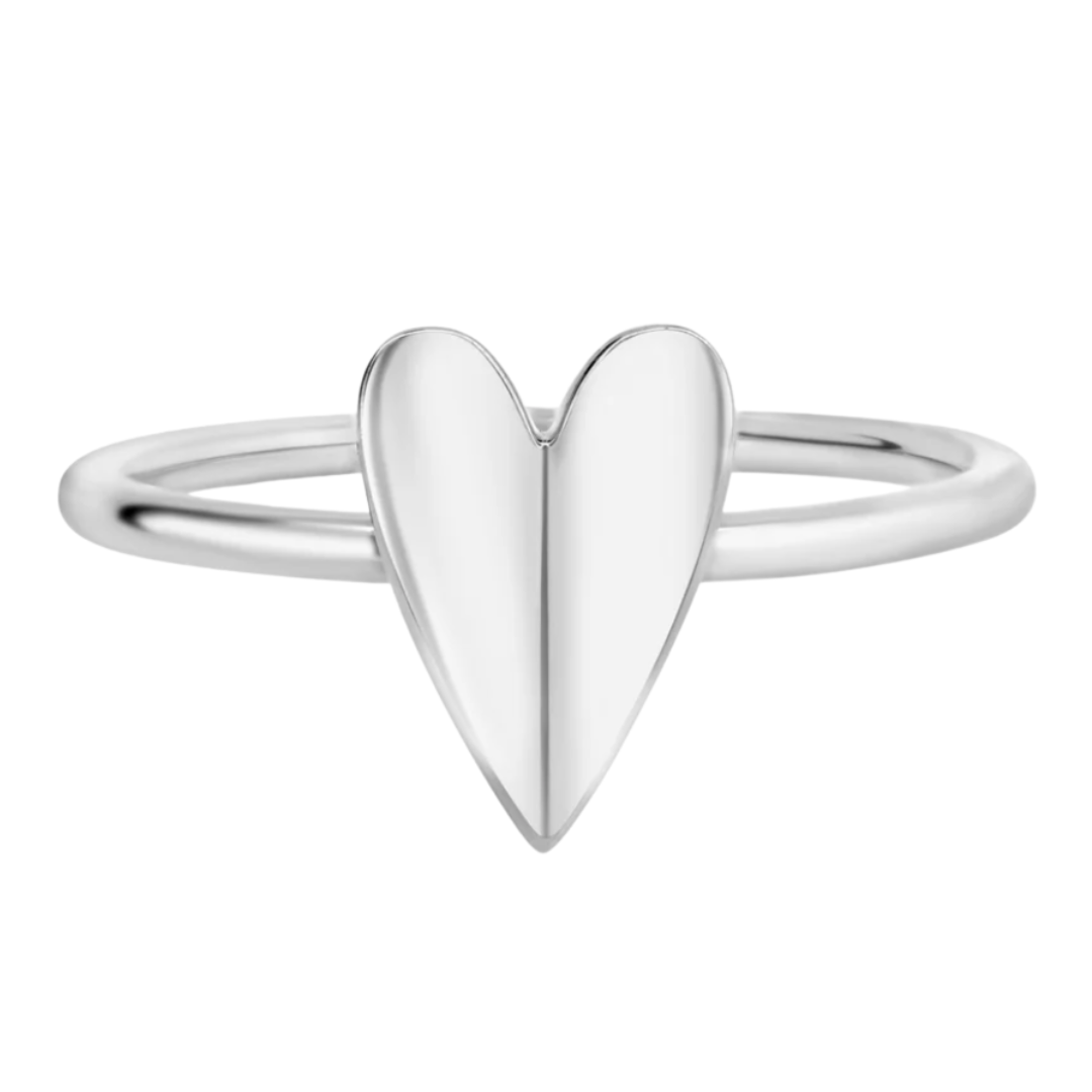 Folded Heart Gold Ring – Dallas Diamond Bar