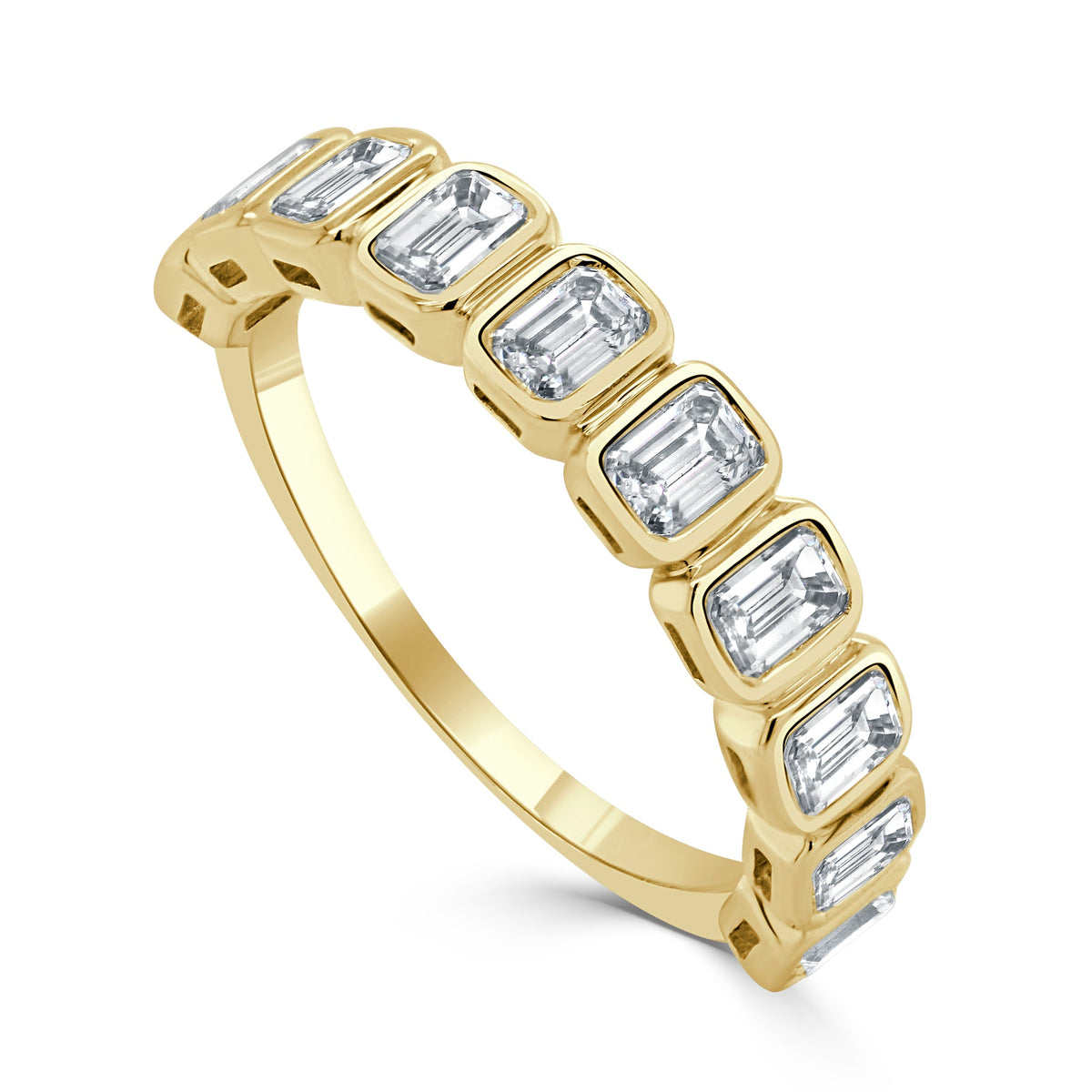 Emerald-Cut Diamond Bezel Ring – Dallas Diamond Bar