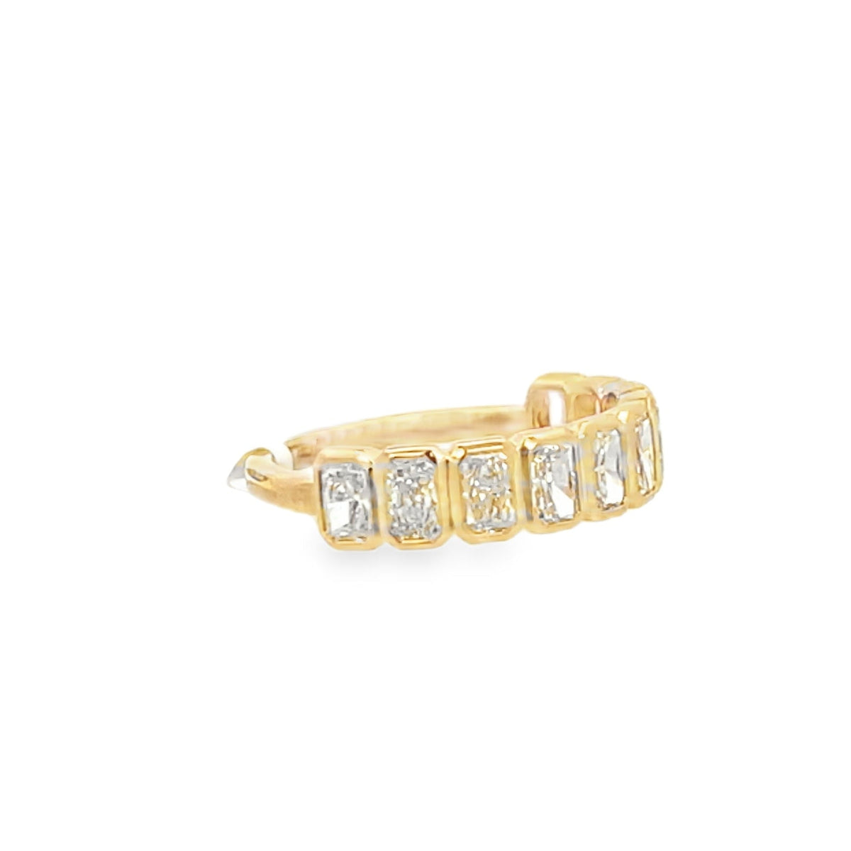 Lab-Grown Bezel Radiant Band – Dallas Diamond Bar