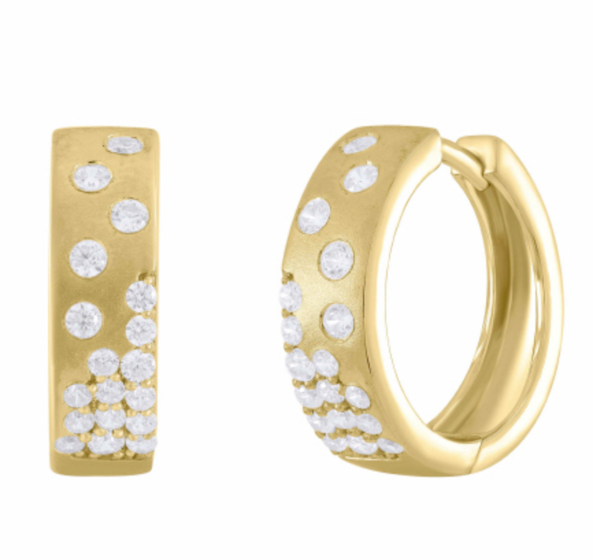 Diamond Confetti Hoop Earrings – Dallas Diamond Bar