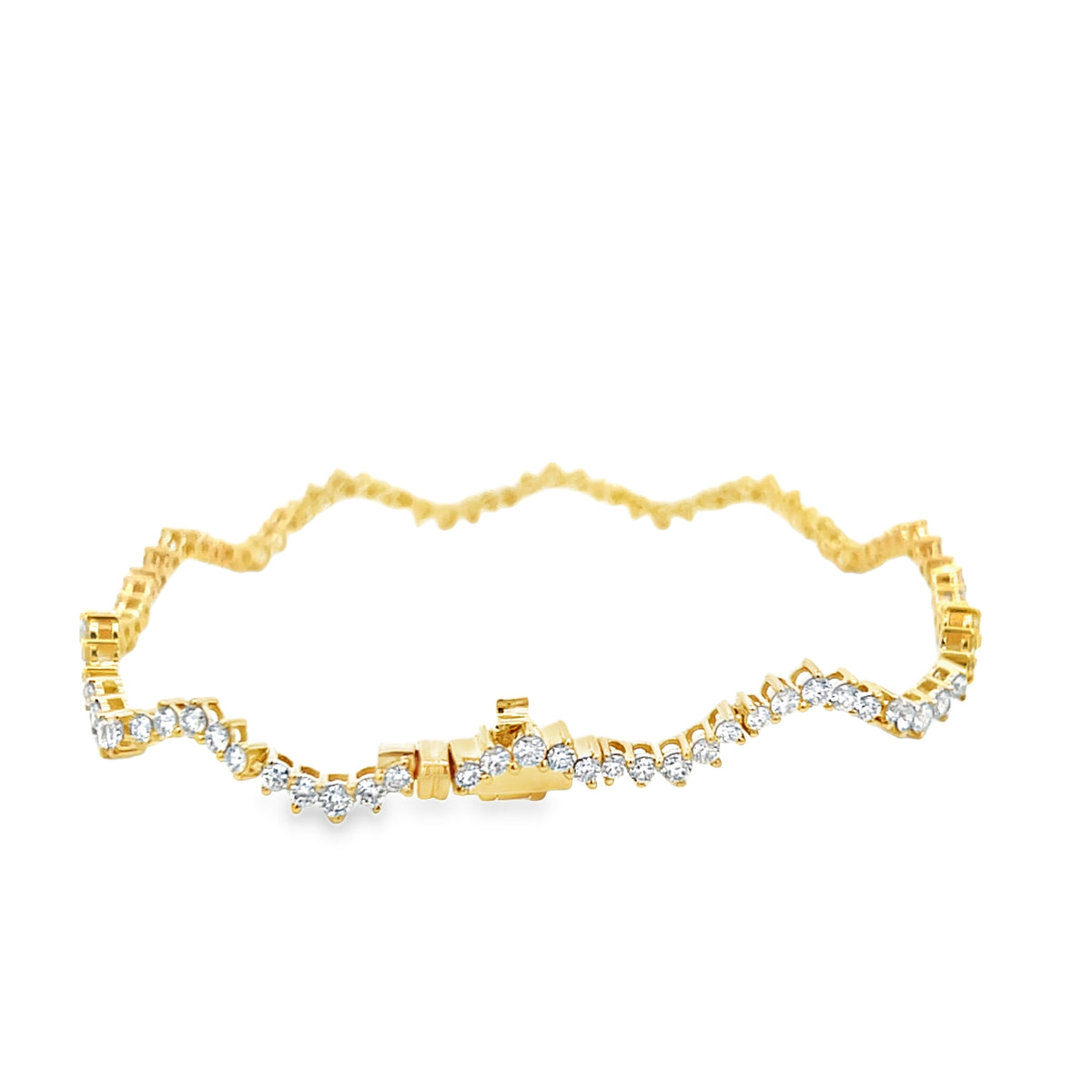 Wavy Diamond Tennis Bracelet – Dallas Diamond Bar