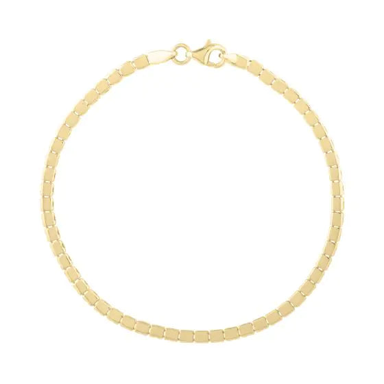 Gold Cube Chain Bracelet – Dallas Diamond Bar