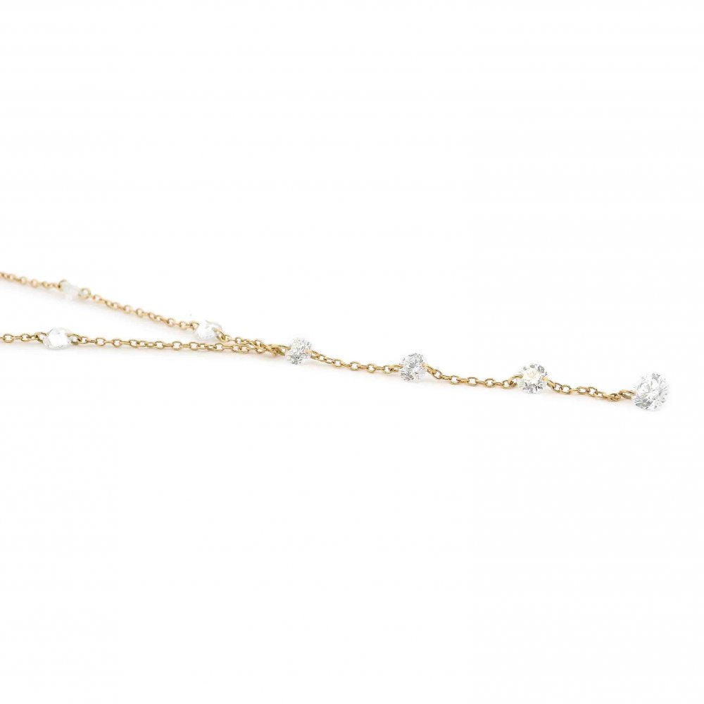 Floating Diamond Line Necklace – Dallas Diamond Bar